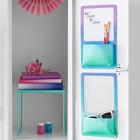 Ombre Locker Mirror & Pocket Organizer | Locker Decoration | Pottery ...