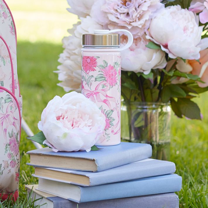 LoveShackFancy Pink Floral Ribbon Backpack and Cold Pack Lunch Box ...