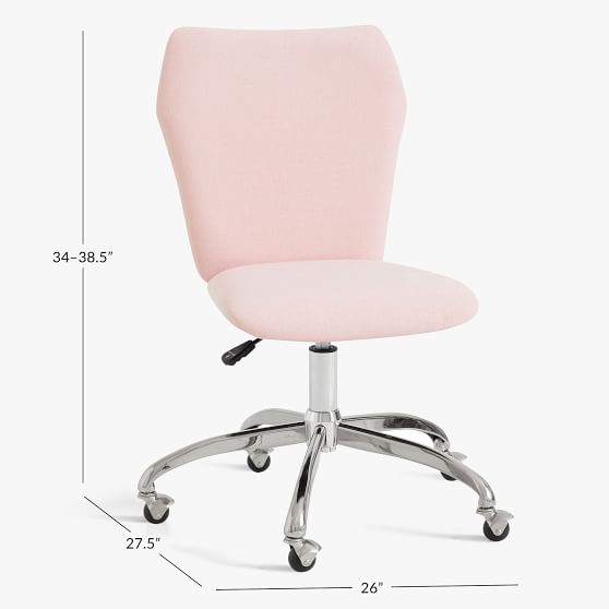 Open Box: Chenille Plain Weave Airgo Swivel Desk Chair - Washed Blush ...
