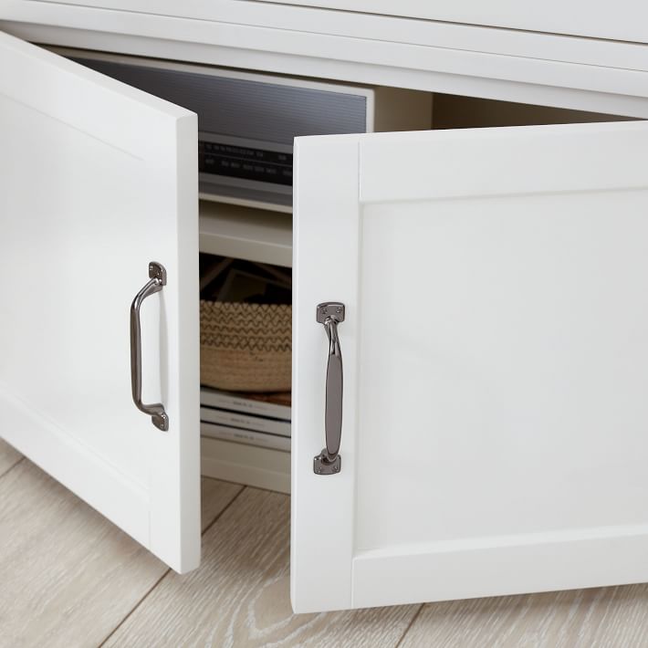 Hampton Triple 2-Shelf Cabinet Storage Tall Bookcase | Pottery Barn Teen