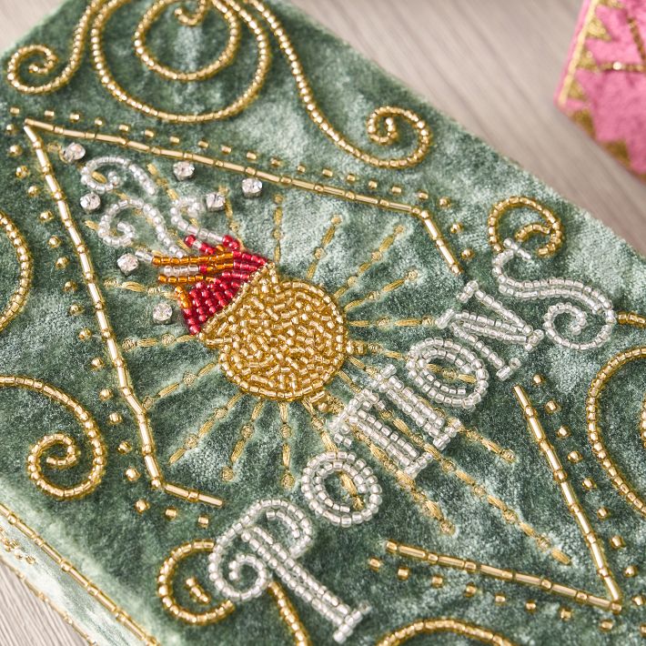 Harry Potter™ Potions Book Velvet Jewelry Box | Pottery Barn Teen
