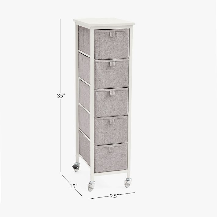 Rolling 5-Drawer Cart | Pottery Barn Teen