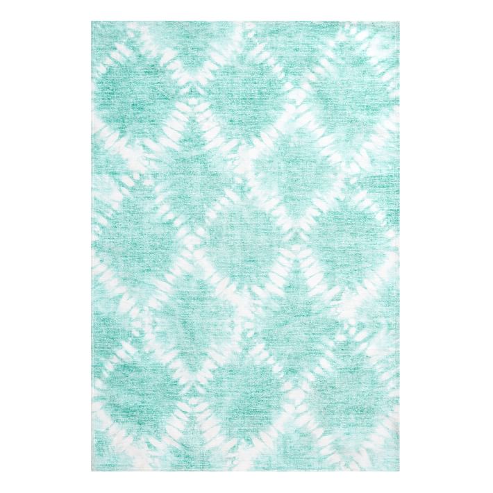 Tie Dye Lattice Washable Rug, 4x6 | Pottery Barn Teen