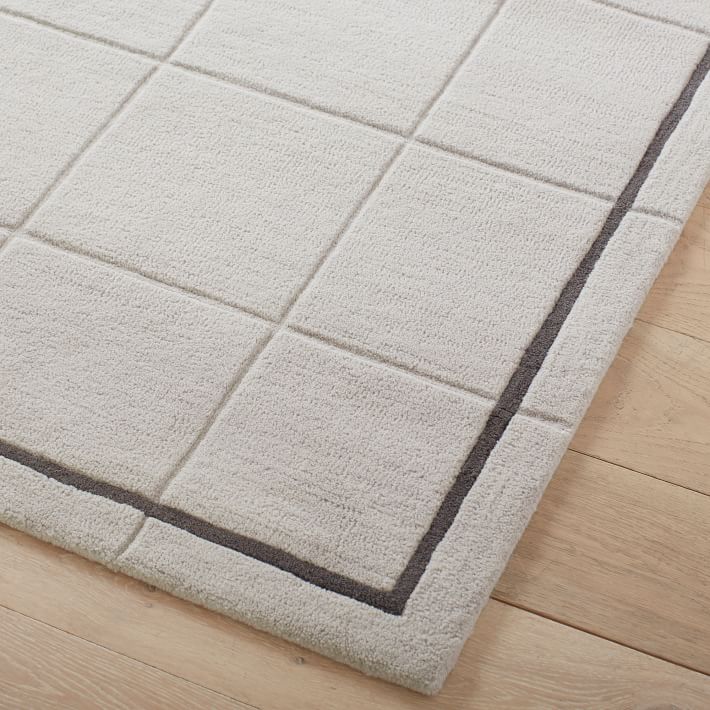 Emerson Carved Wool Rug - Gray | Pottery Barn Teen