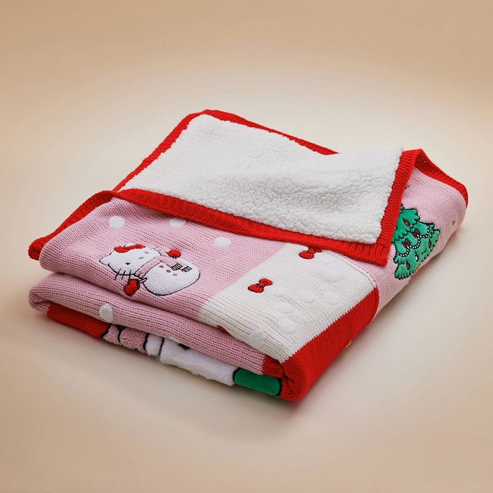 Hello Kitty® Heirloom Sherpa-Back Throw | Pottery Barn Teen
