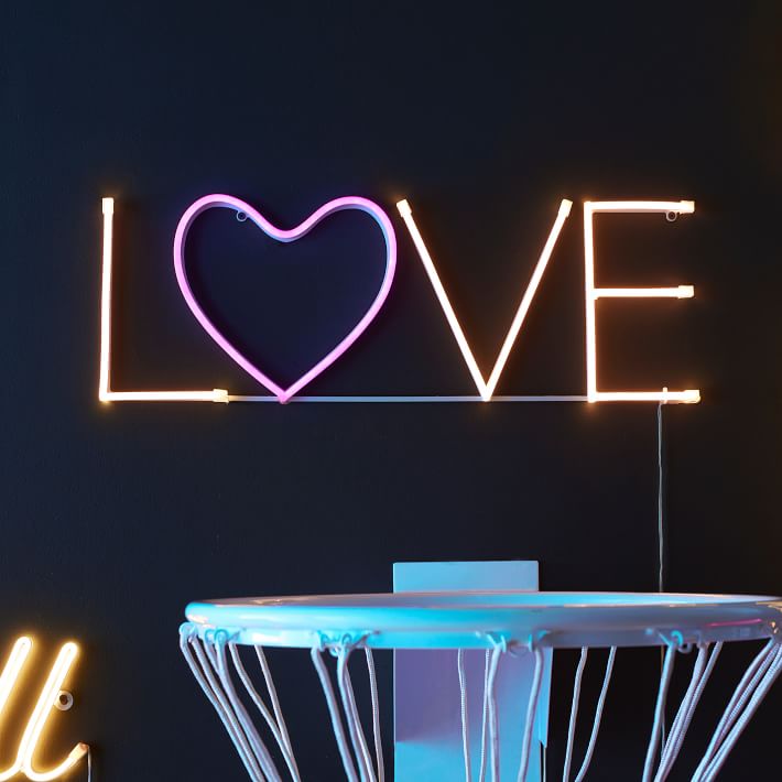Love LED Wall Light | Pottery Barn Teen
