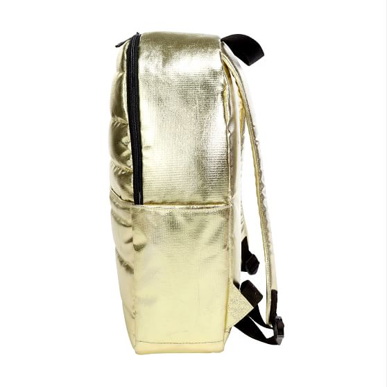 Metallic Puffer Gold Backpack | Pottery Barn Teen
