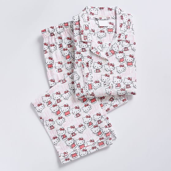Hello Kitty® Organic Flannel Pajama Set | Pottery Barn Teen