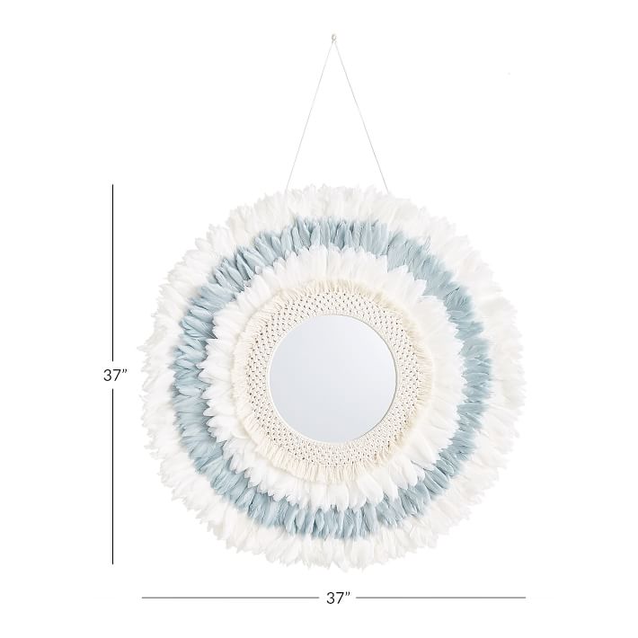 Feather Wall Mirror | Pottery Barn Teen