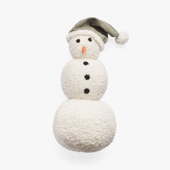 Teddy Fur Snowman Pillow | Pottery Barn Teen
