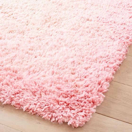 Ombre Performance Shag Rug - Blush | Pottery Barn Teen