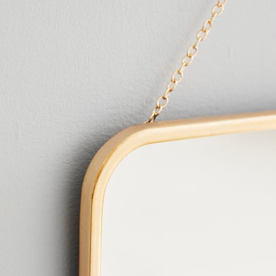 Gold Metal Framed Hanging Mirror | Pottery Barn Teen