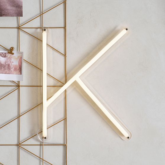 Create Your Own - Single Letter Neon LED Wall Light | Pottery Barn Teen