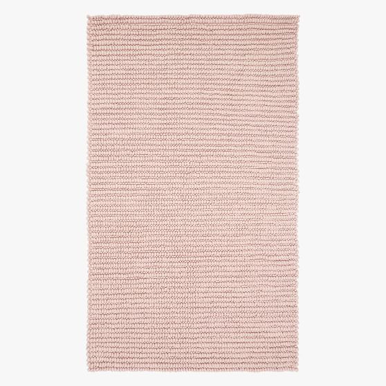 Textured Wool Rug - Blush | Pottery Barn Teen