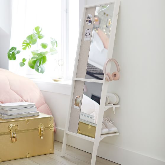 Leaning Pinboard with Mirror | Pottery Barn Teen
