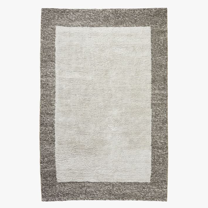 River Border Rug - Light Gray | Pottery Barn Teen