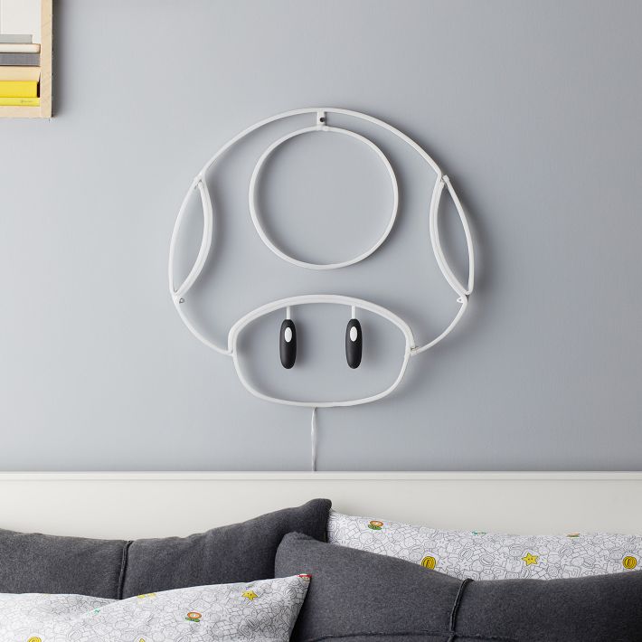 Super Mario™ Super Mushroom LED Wall Light | Pottery Barn Teen