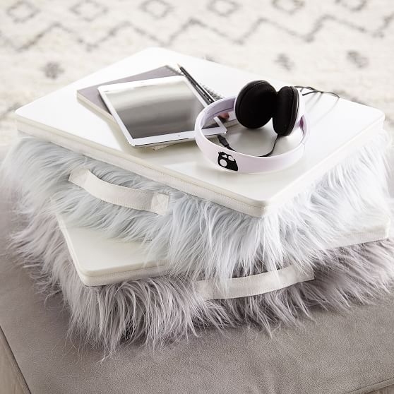 Faux-Fur Study Lap Desk | Pottery Barn Teen