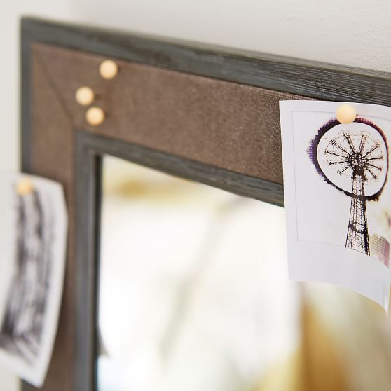 Pinboard Framed Decorative Mirror | Pottery Barn Teen