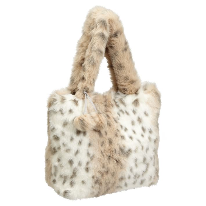 Fur Snow Leopard Tote Bag For Teens | Pottery Barn Teen