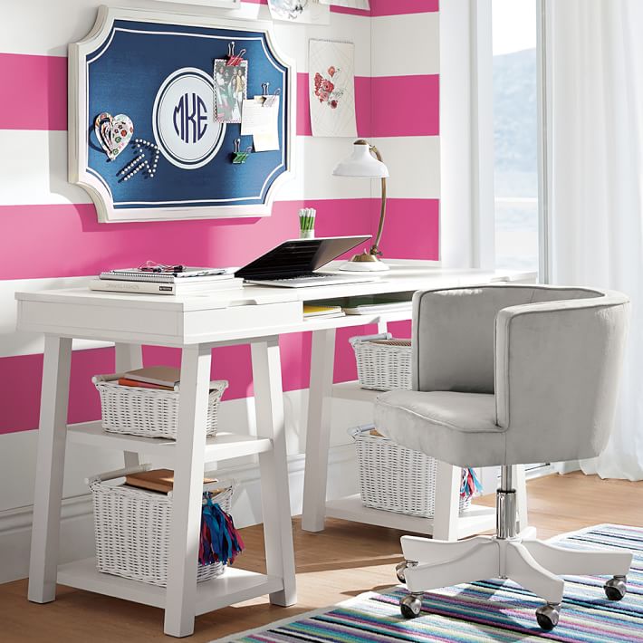 Scallop Framed Monogram Pinboard, Navy | Wall Organizers | Pottery Barn ...