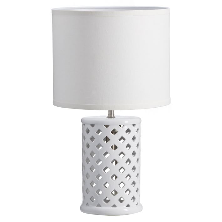 Ceramic Weave Double Bulb Table Lamp | Teen Lamp | Pottery Barn Teen