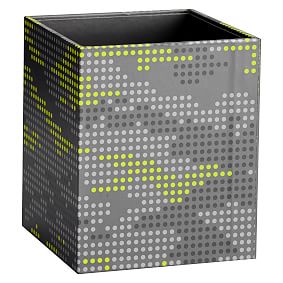 Neon Dot Camo Gray Paper Desk Accessories - Set Of 3 | Desk Decor ...