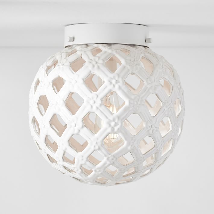 Ceramic Lattice Flushmount - Sale | Pottery Barn Teen