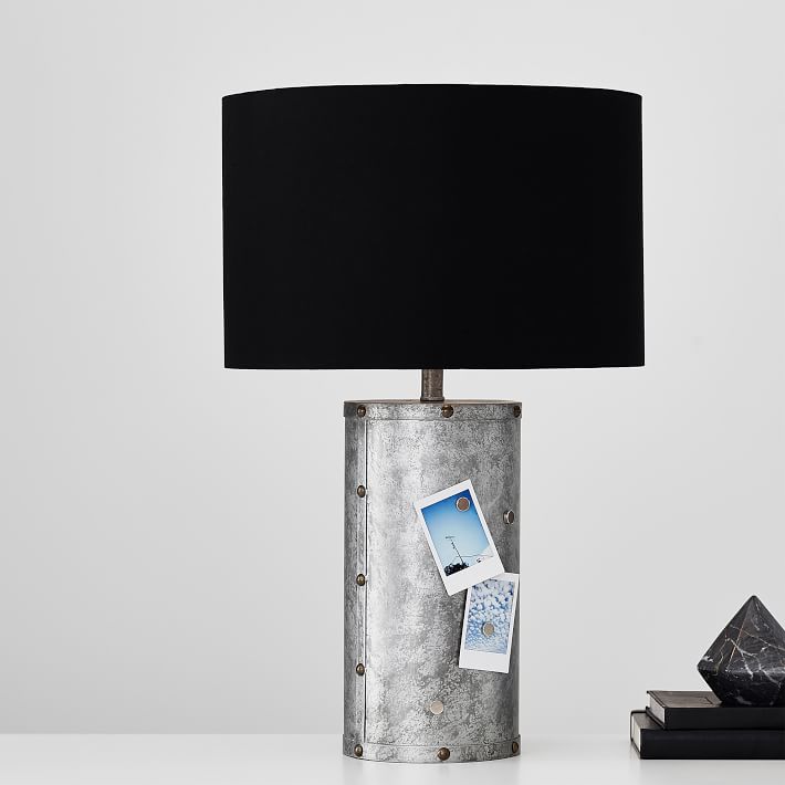 Galvanized Magnetic Table Lamp | Teen Lamp | Pottery Barn Teen