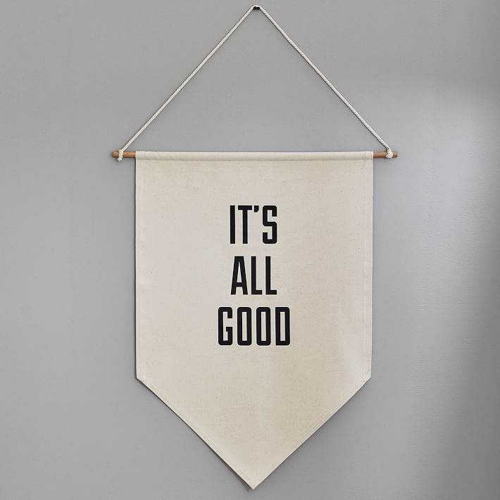 It's All Good Canvas Banner | Teen Decor Sale | Pottery Barn Teen