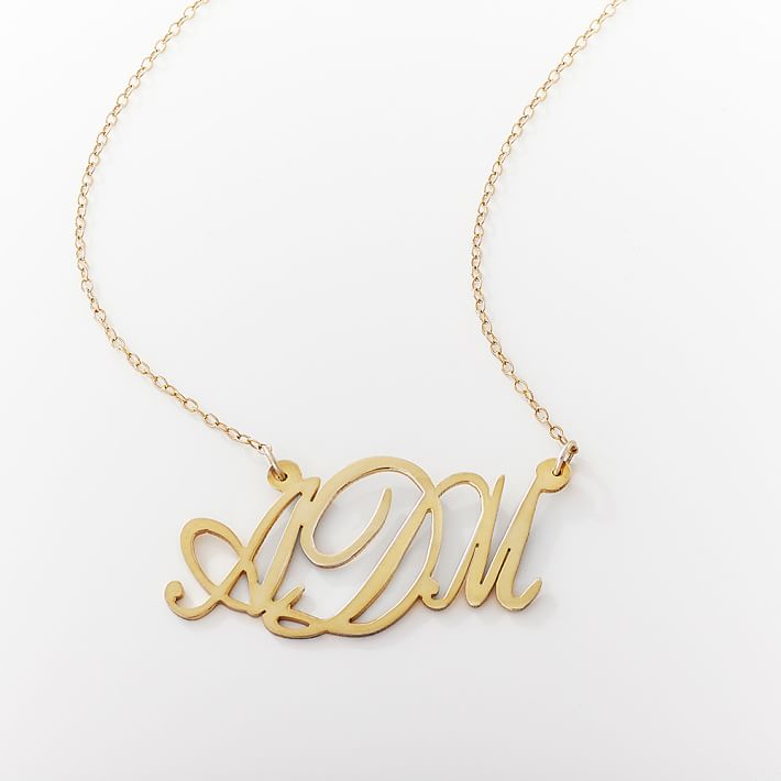 Monogram Casual Cursive Necklace | Teen Jewelry | Pottery Barn Teen