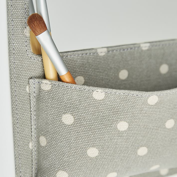 Northfield Gray Dot Locker Locker Mirror & Pocket Organizer | Pottery ...
