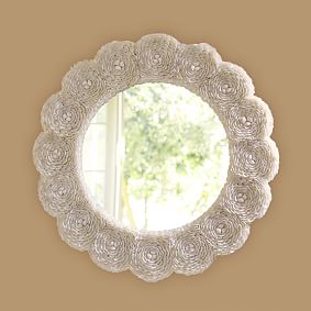 Shell Rosette Decorative Mirror | Pottery Barn Teen
