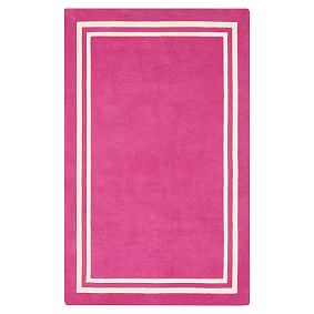 Decorator Border Rug, Pink Magenta | Teen Rug | Pottery Barn Teen