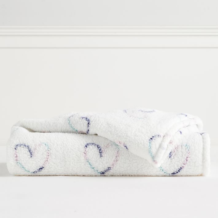 Cozy Hearts Throw Blanket | Pottery Barn Teen