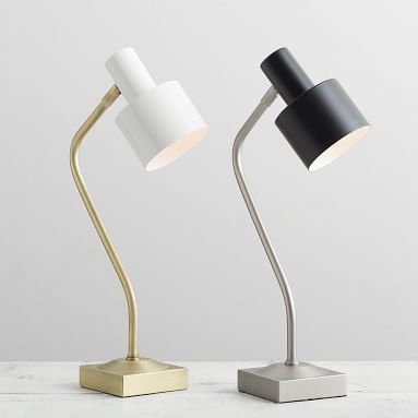 Nickel Two-Toned Task Lamp | Teen Lamp | Pottery Barn Teen