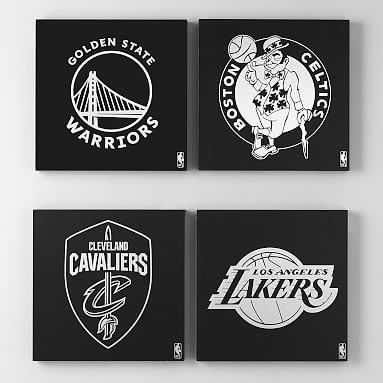 NBA Metal Wall Art, 24"x25" | Wall Prints | Pottery Barn Teen