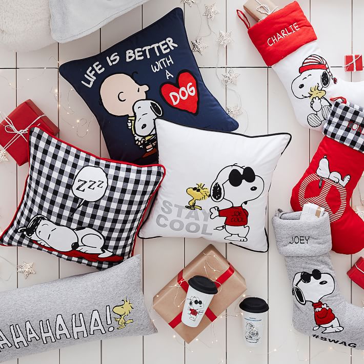 Peanuts® Peace Sign Christmas Stocking | Pottery Barn Teen