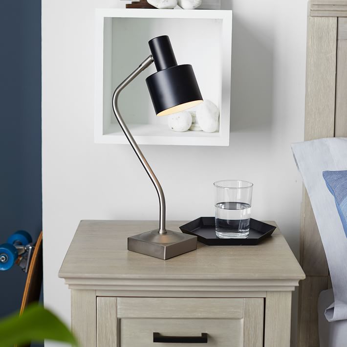 Nickel Two-Toned Task Lamp | Teen Lamp | Pottery Barn Teen