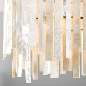 Capiz Strip Flush Mount Lighting | Pottery Barn Teen