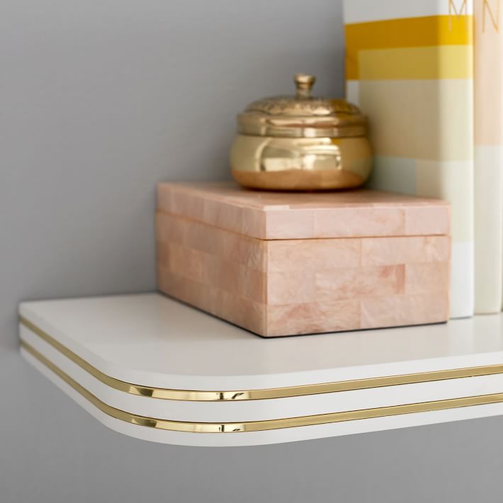Gold Inlay Floating Shelf | Pottery Barn Teen
