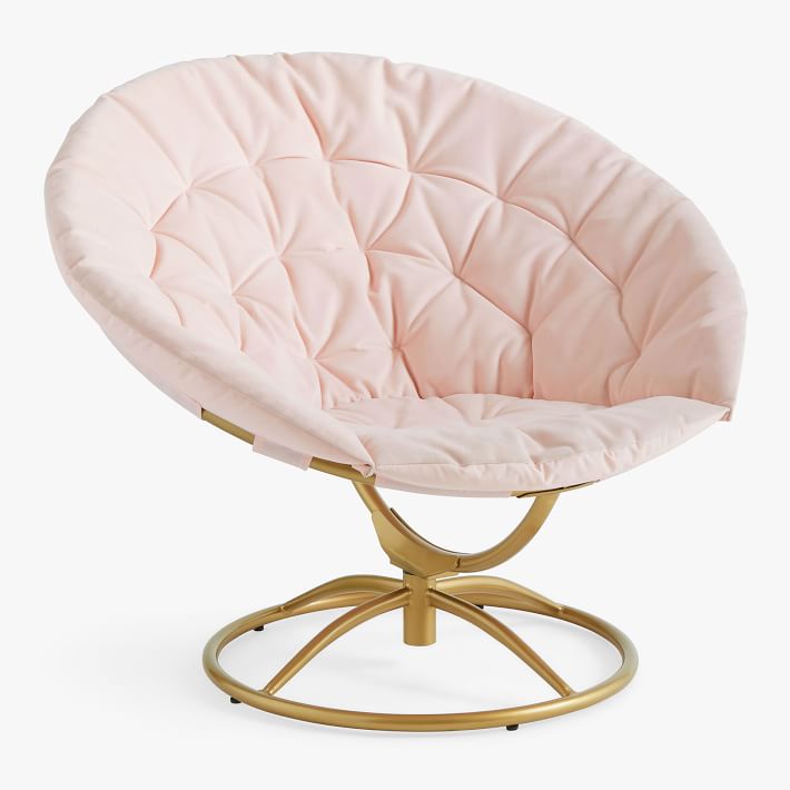 Everyday Velvet Rose Swivel Hang-A-Round Chair | Pottery Barn Teen