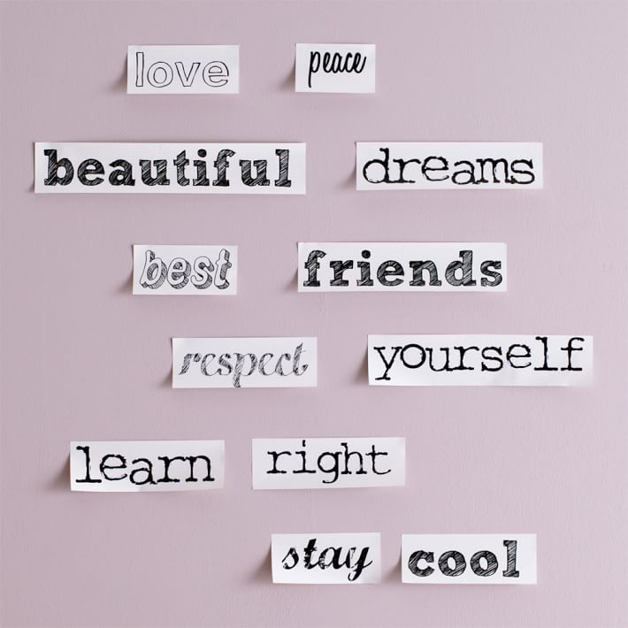 Mix N Match Poetry Wall Decal | Teen Decor Sale | Pottery Barn Teen