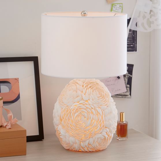 Shell Floral Double Bulb Table Lamp | Teen Lamp | Pottery Barn Teen