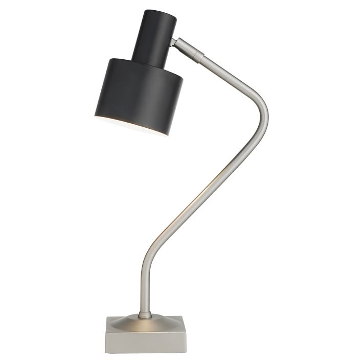 Nickel Two-Toned Task Lamp | Teen Lamp | Pottery Barn Teen