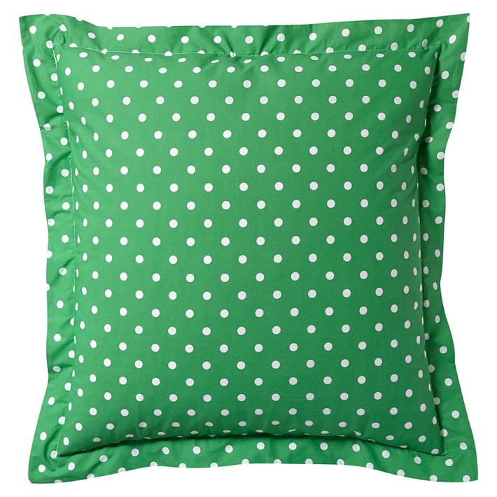 Kelly Green Dottie Teen Duvet Cover + Sham | Pottery Barn Teen