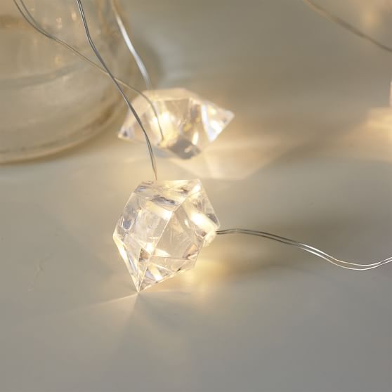 Crystal Rock String Lights For Bedroom | Pottery Barn Teen