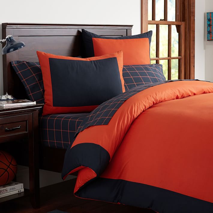 Colorblock Reversible Boys Duvet Cover + Sham | Sale | Pottery Barn Teen
