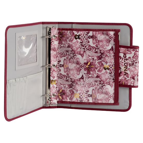 Burgundy HARRY POTTER™ Magical Damask Binder For School | Pottery Barn Teen