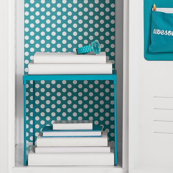Teal Dottie Locker Wallpaper | Locker Decorations | Pottery Barn Teen